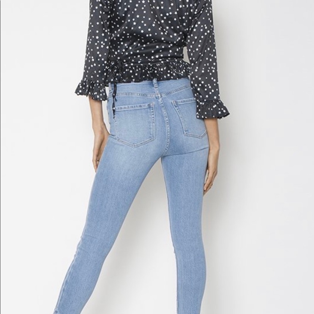 Neon Blonde Foxy Top Black And White Stars Xs - Gem